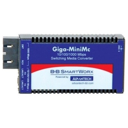 Advantech Giga-Minimc, Tx/Sx-Mm850-Sc (W/Ac Adptr)Rx Only IMC-370-MMRX-PS | Zoro